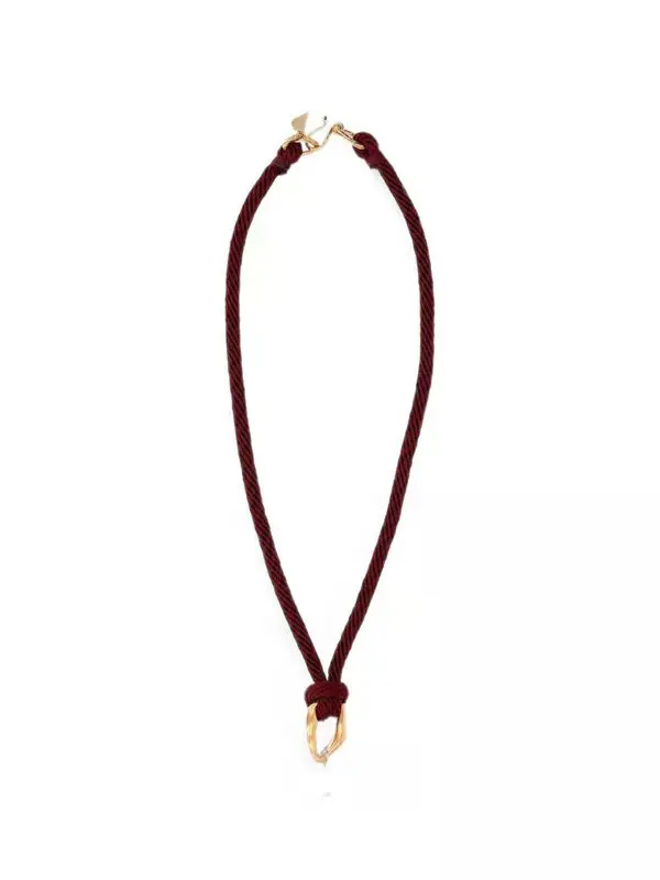 FORTE_FORTE Pearl-pendant Rope Necklace