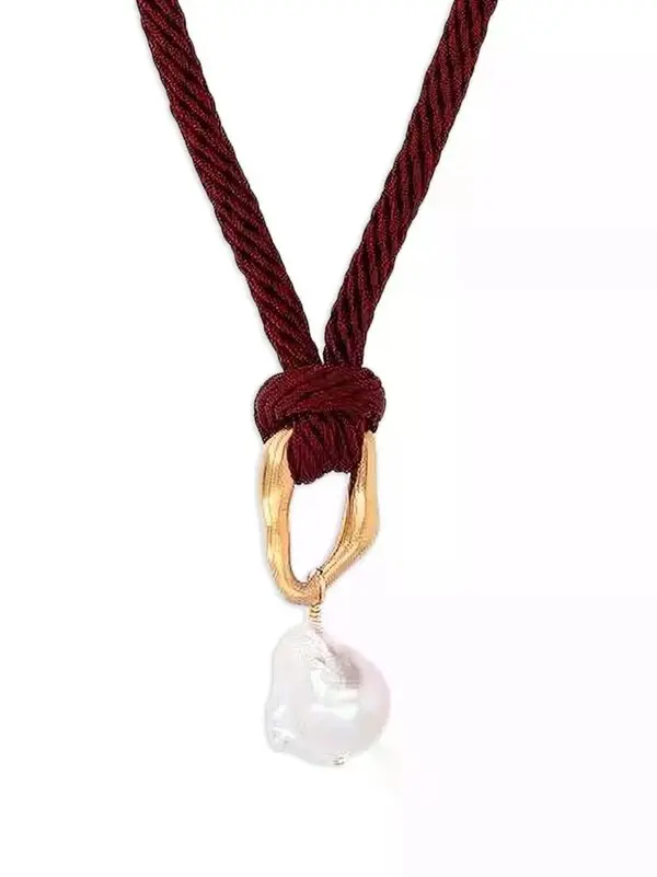FORTE_FORTE Pearl-pendant Rope Necklace