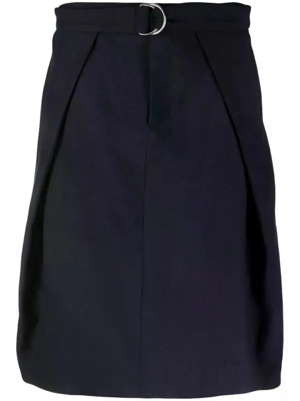AMI Paris D-ring Buckle Midi Skirt