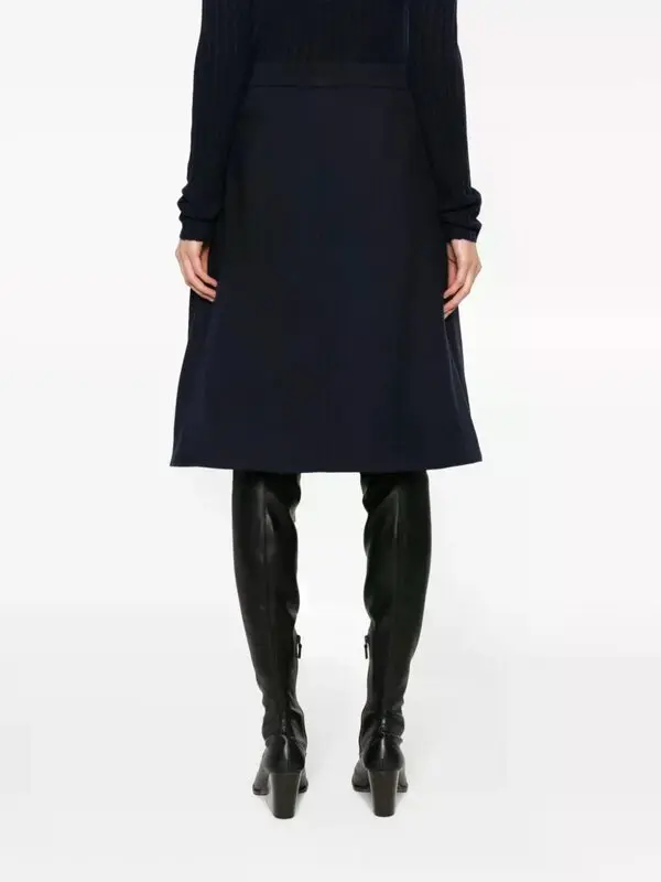 AMI Paris D-ring Buckle Midi Skirt