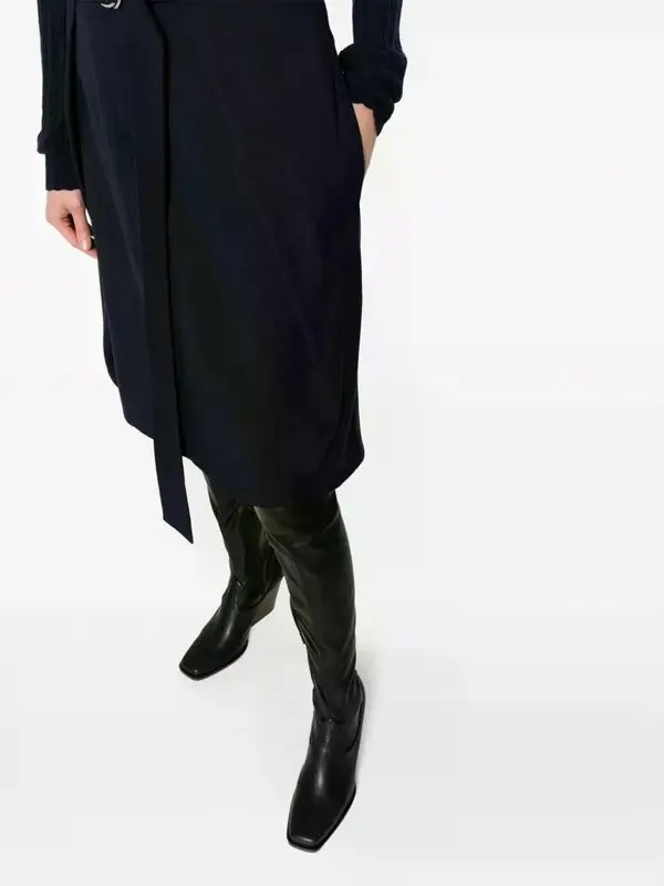 AMI Paris D-ring Buckle Midi Skirt