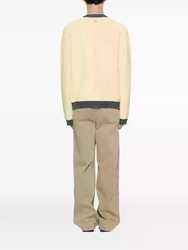 WOOYOUNGMI Ribbed-knit Buttoned Cardigan