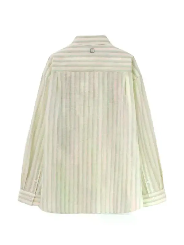 WOOYOUNGMI Striped Logo-detail Shirt