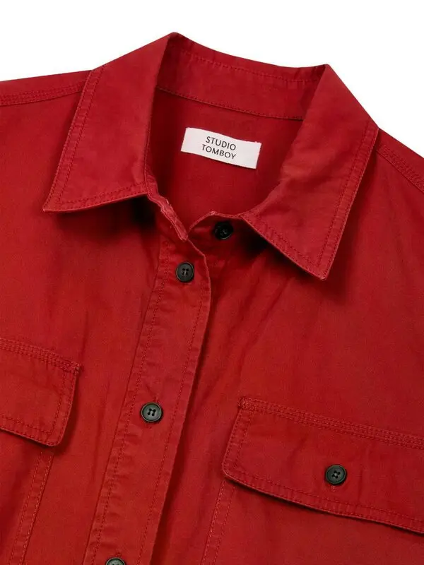 STUDIO TOMBOY Cotton Chest-pocket Shirt