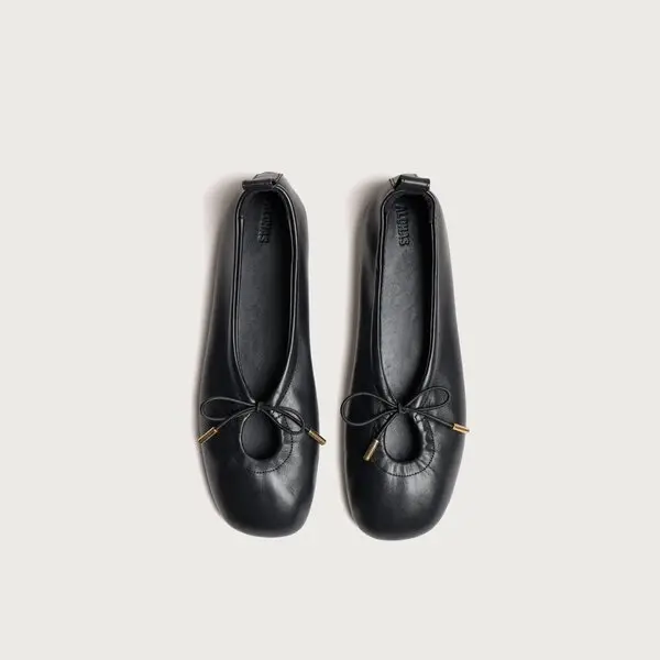ALOHAS Rosalind Leather Ballet Pumps - Black