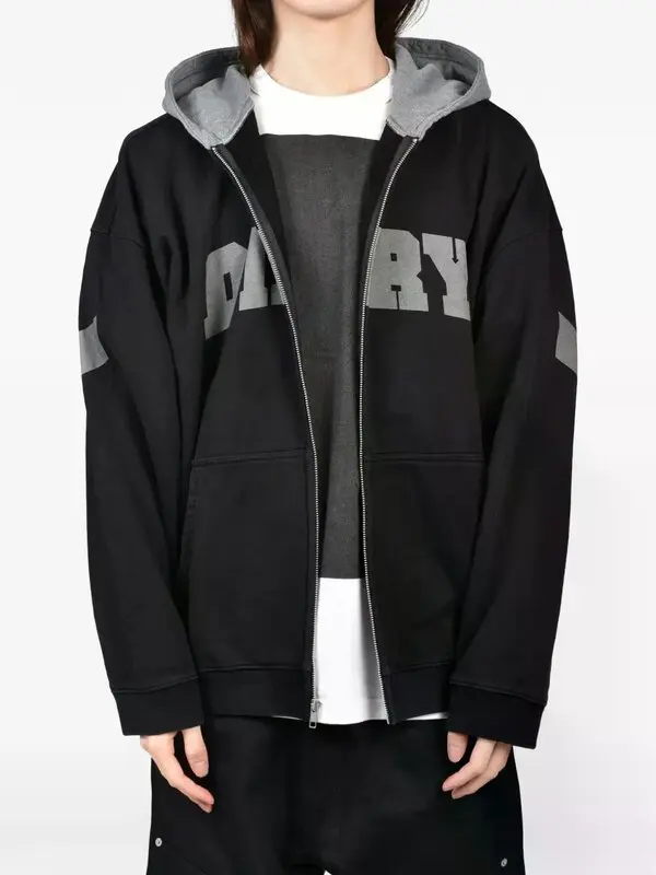 DIARY 1999 Logo-print Zip-up Hoodie