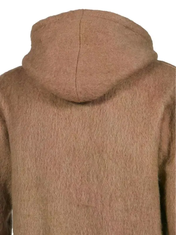 BOSSUP Mohair-blend Zip-up Hooded Knit