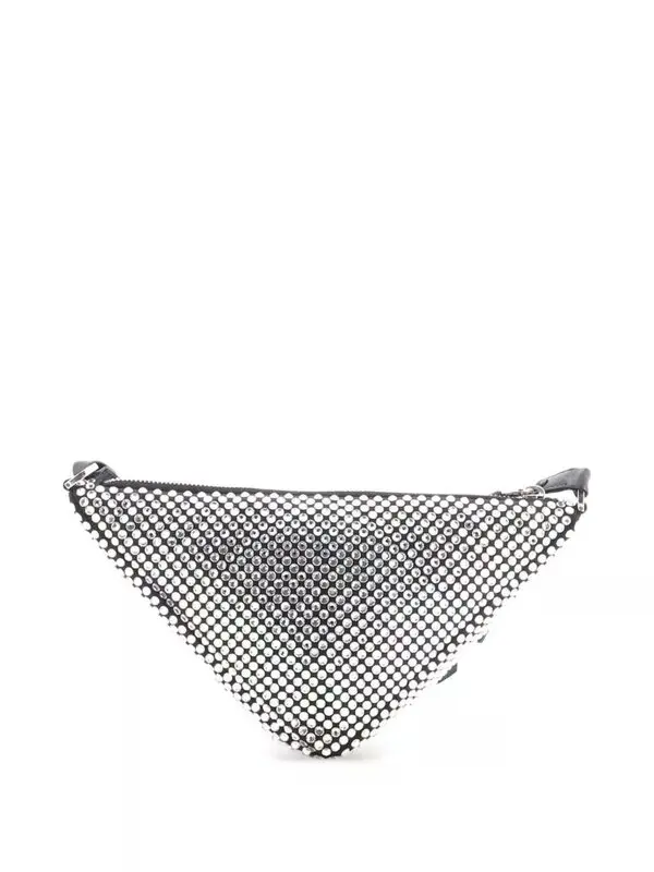 Prada Crystal Embellished Satin Mini Satchel