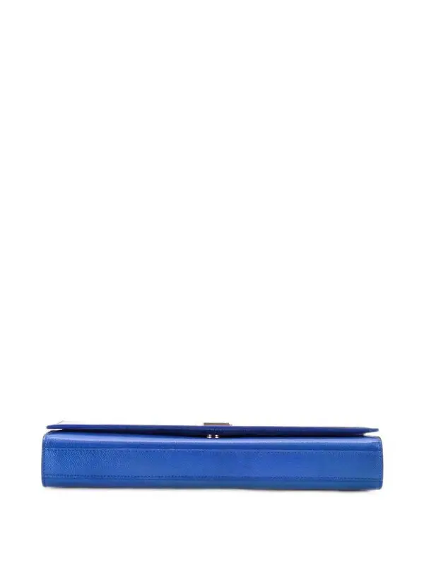 Saint Laurent Leather Monogram Clutch Bag