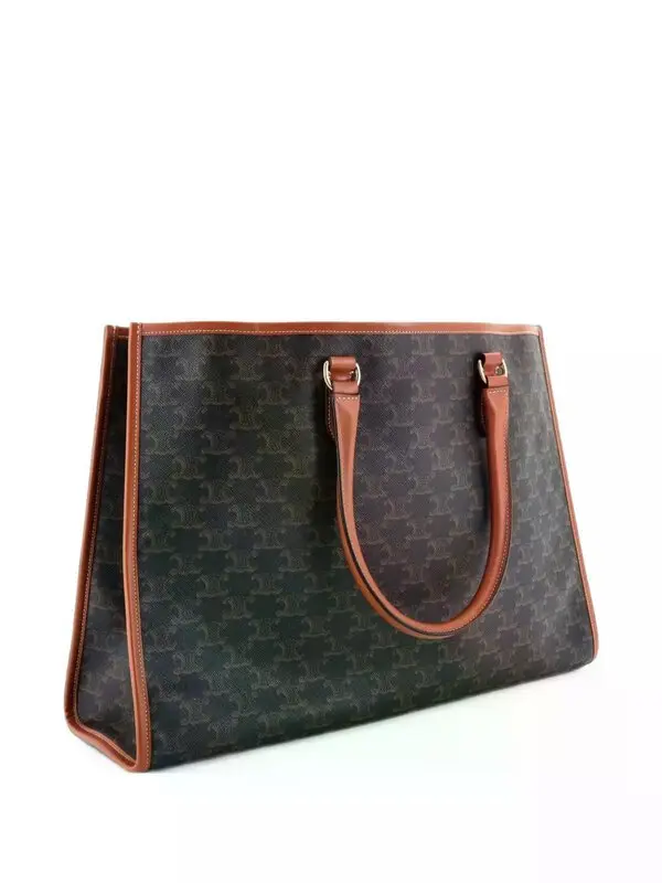 Celine Horizontal Cabas Triomphe Coated Canvas Tote Bag