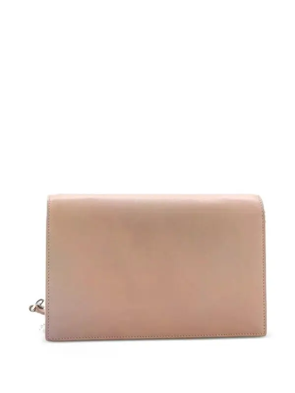 Saint Laurent Leather Monogram Tassel Cross Body Wallet