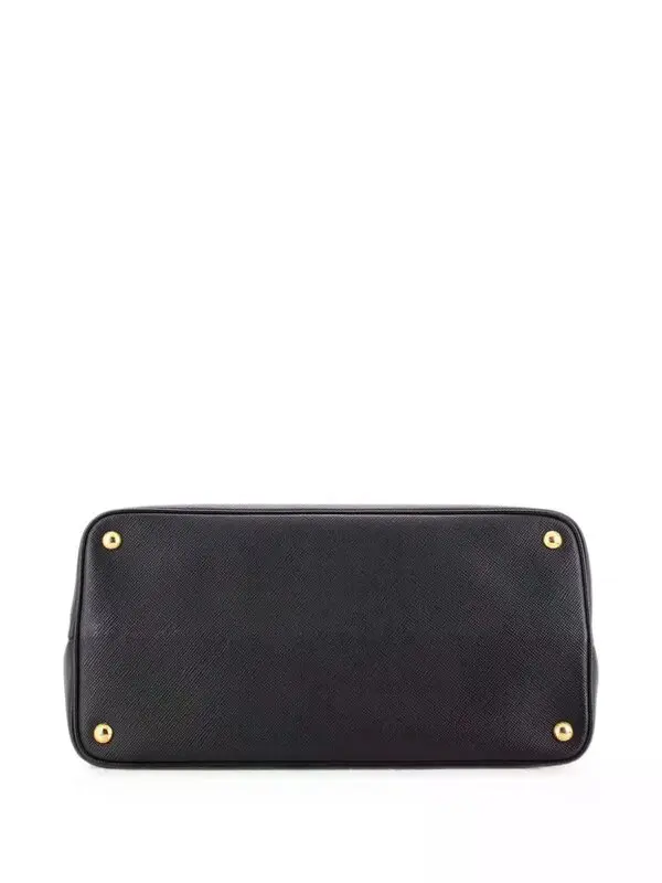 Prada Cuir Double Saffiano Leather Medium Tote Bag - Black