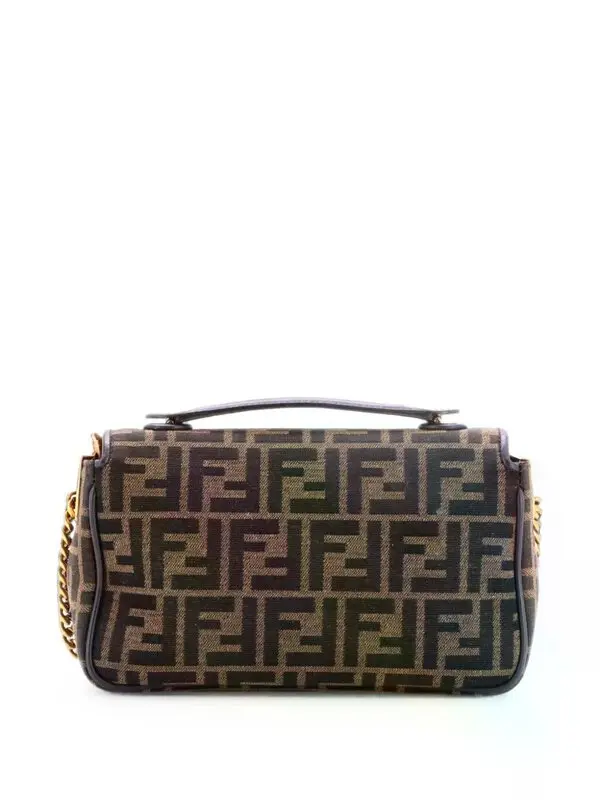 Fendi Midi Baguette Chain Bag Zucca Canvas Medium Crossbody Bag