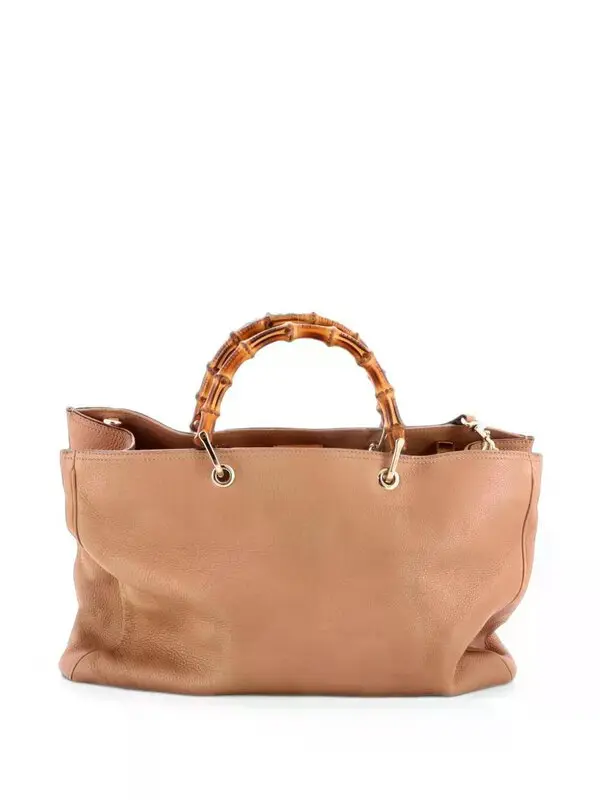 Gucci Bamboo Shopper Leather Tote Bag