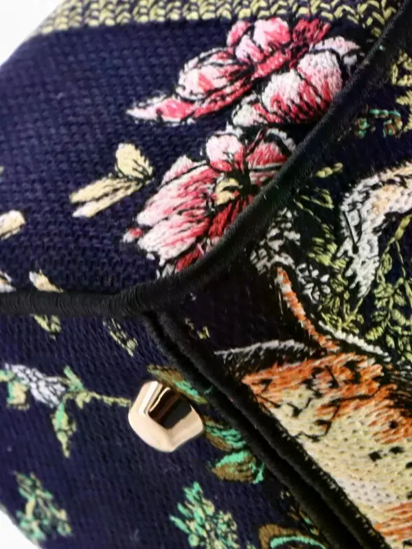 Dior Lady D-lite Bag Embroidered Canvas Medium Satchel - Multicolour