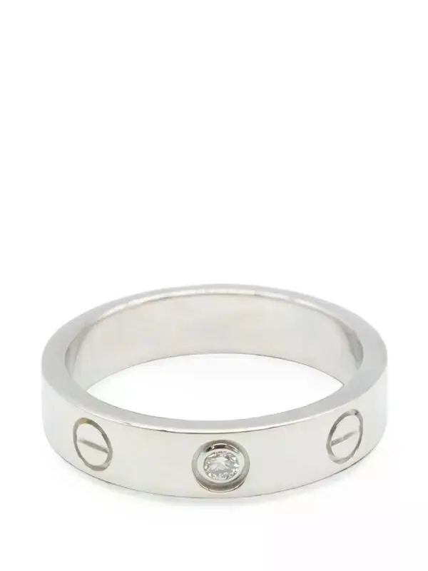 Cartier 2010s Love Diamond Ring - Silver