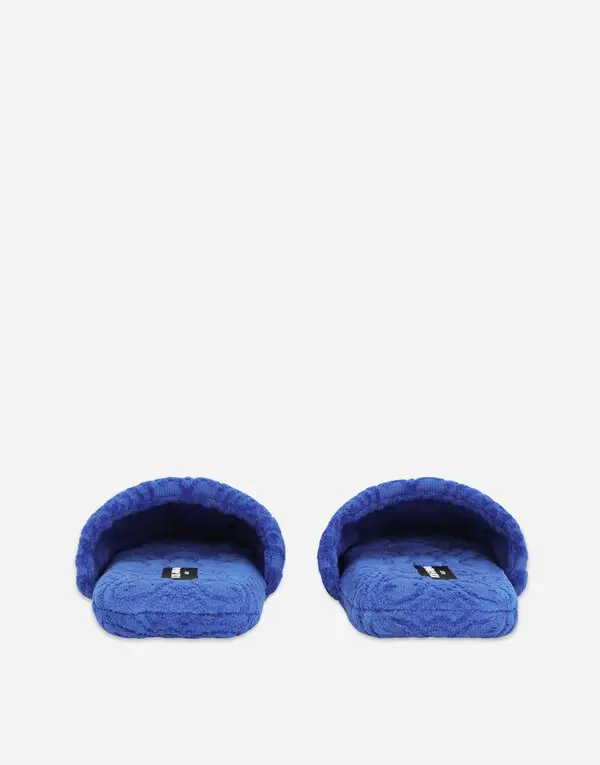 Dolce & Gabbana Jacquard Cotton Terry Slippers Cotton Slippers