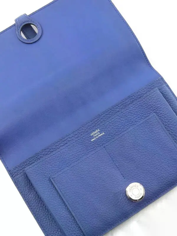 Hermès 2015 Gm Dogon Bi-fold Wallet - Blue
