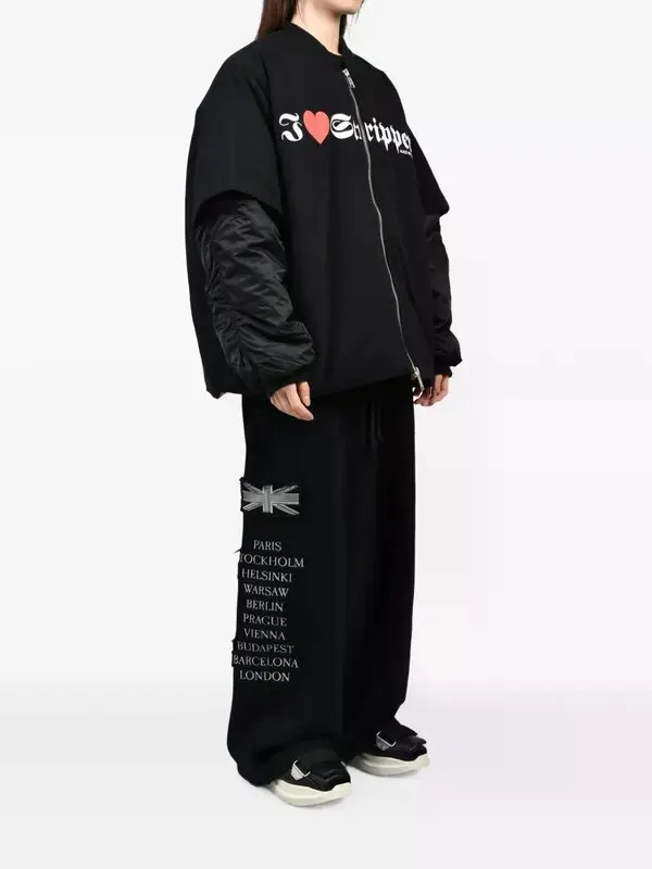 N.HOOLYWOOD Layered-design Bomber Jacket