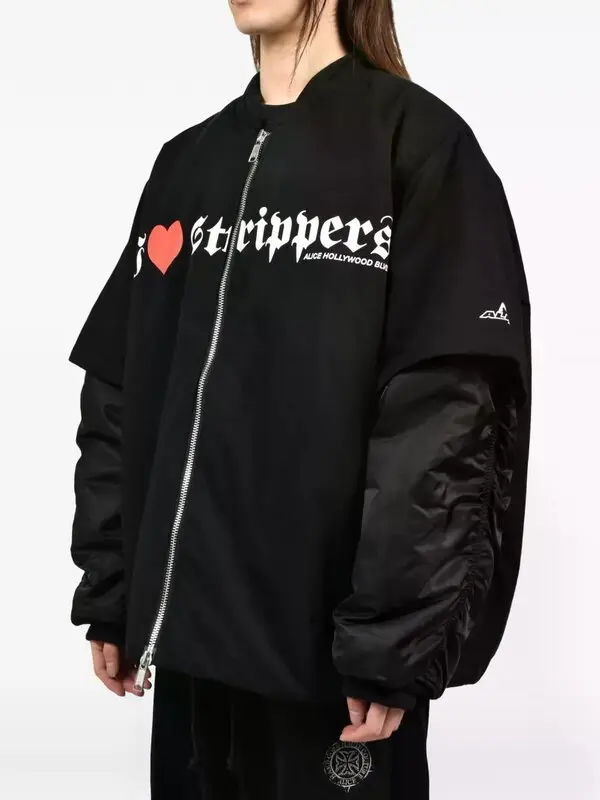 N.HOOLYWOOD Layered-design Bomber Jacket