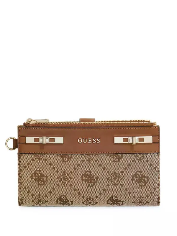 Guess Melinda 4g-print Wallet - Neutrals