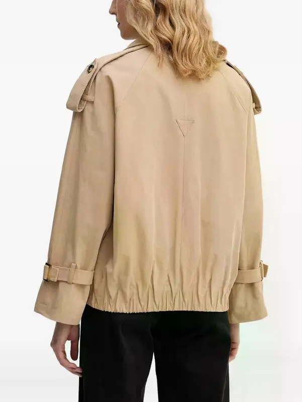 Sisley Double-breasted Belted-cuffs Coat