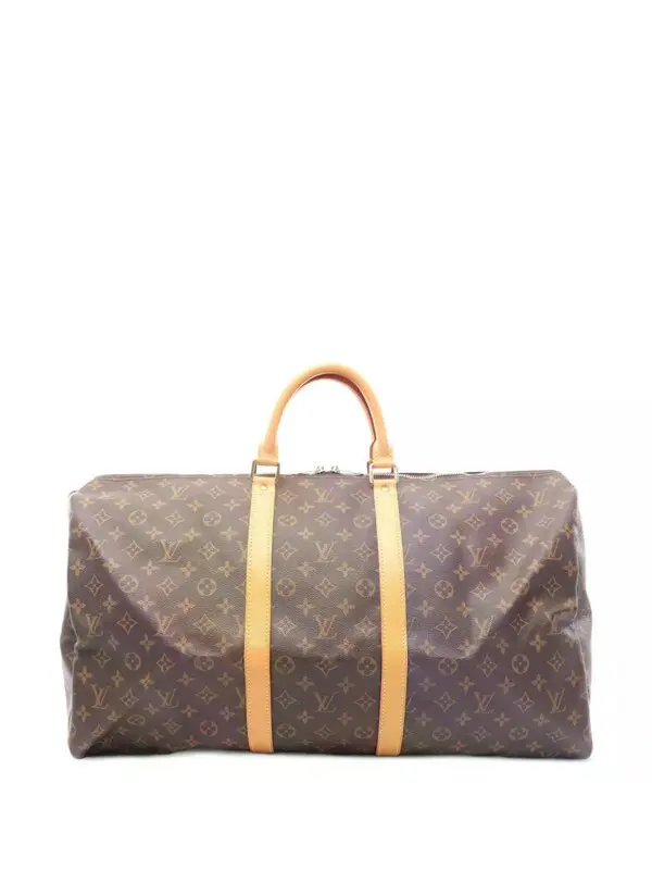 LOUIS VUITTON 1996 55 Monogram Keepall Luggage Bag - Brown