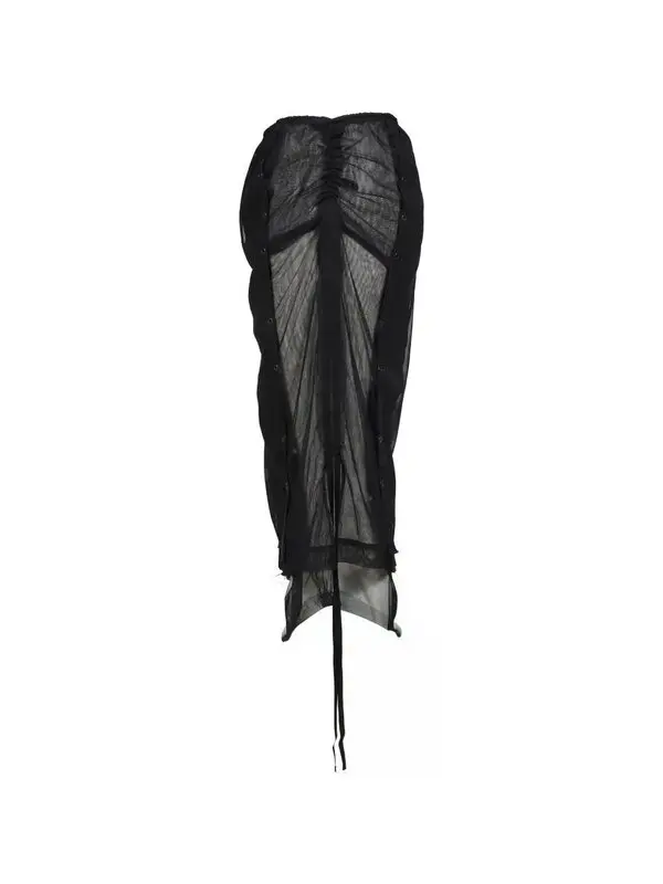 MUKCYEN Layered Gathered Midi Skirt