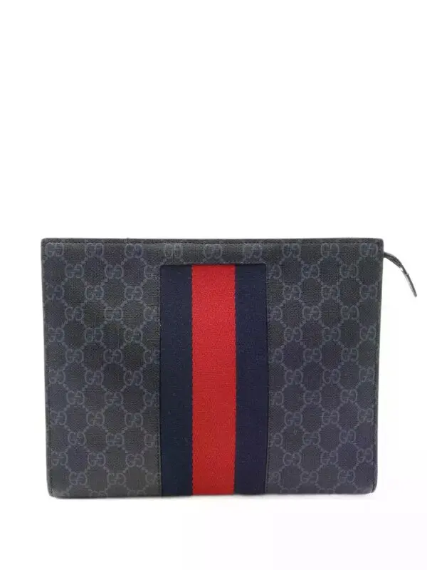 Gucci Gg Supreme Web Clutch Bag