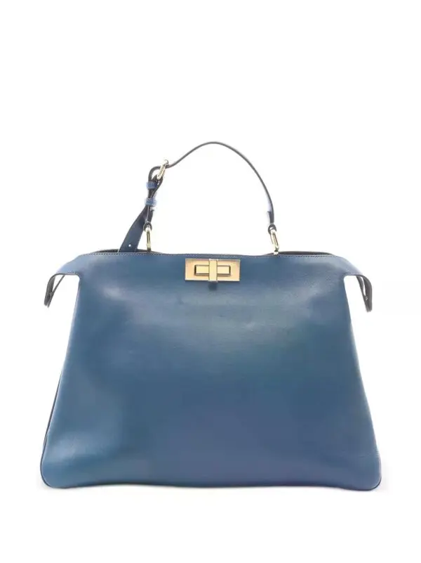 Fendi Peekaboo Satchel Bag - Blue