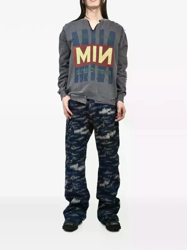 MINUS Distressed Twisted-seam Jeans