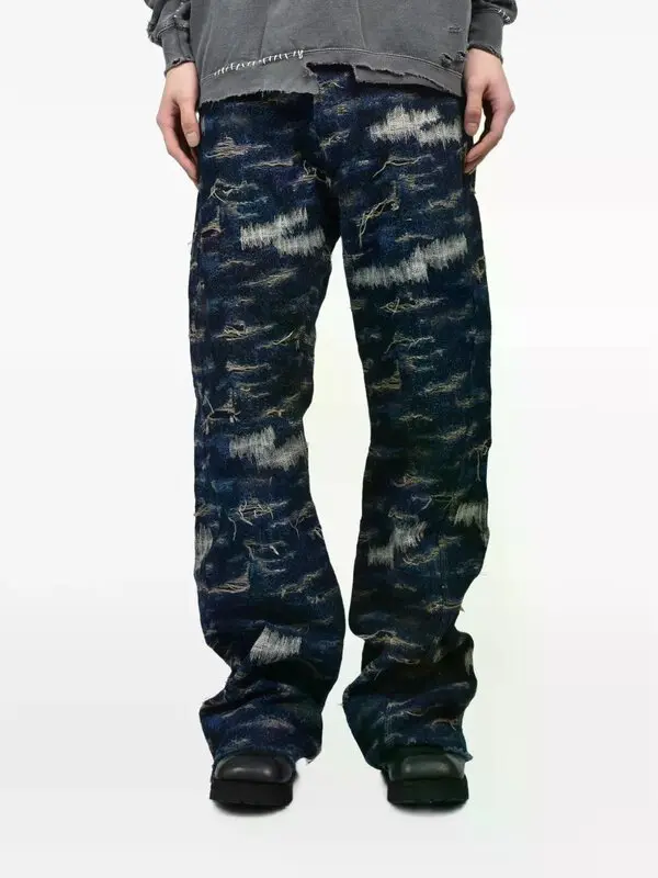 MINUS Distressed Twisted-seam Jeans