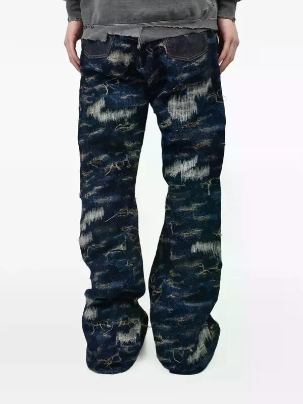 MINUS Distressed Twisted-seam Jeans