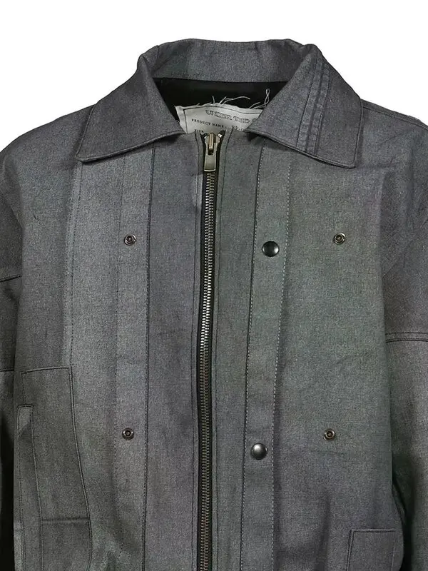 UNDER THE SIGN Patchwork Waxed Cotton Bomber Jacket
