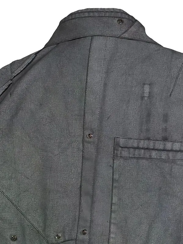UNDER THE SIGN Patchwork Waxed Cotton Bomber Jacket