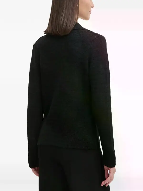 Sisley Notched-lapel Button-up Cardigan