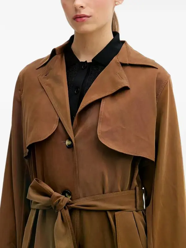 Sisley Belted Button-down Trench Coat
