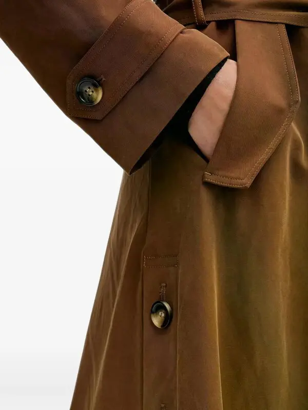 Sisley Belted Button-down Trench Coat