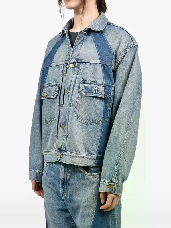 DEAR BORO 1985 Faded-effect Paneled Denim Jacket