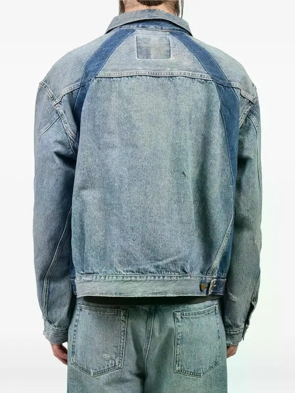 DEAR BORO 1985 Faded-effect Paneled Denim Jacket