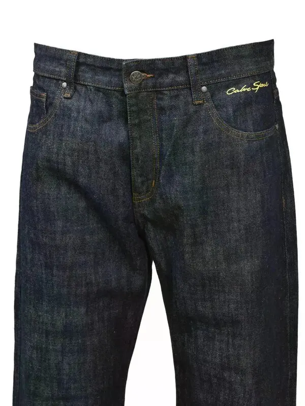 COLOR SPACE Logo-print Straight-fit Jeans
