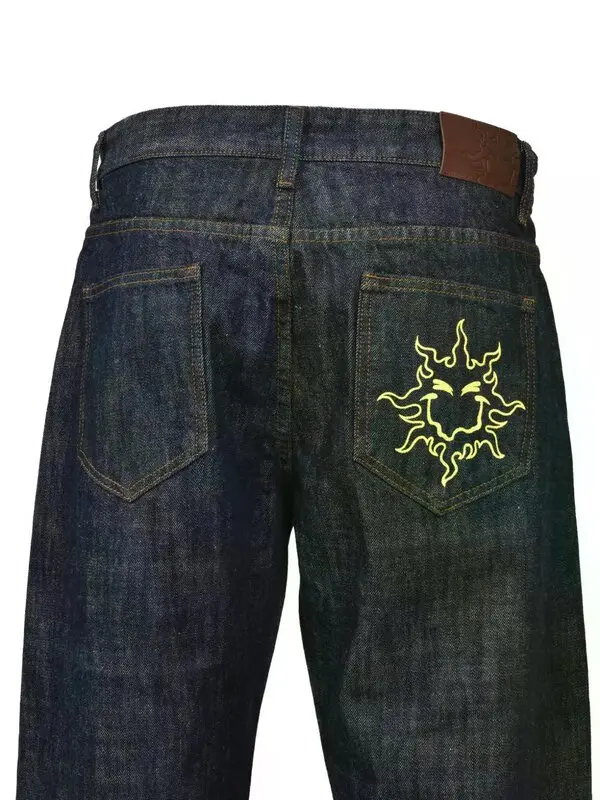 COLOR SPACE Logo-print Straight-fit Jeans