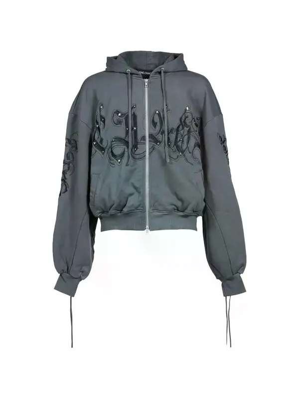 FINE CHAOS Washed Chaos Embroidered Hoodie