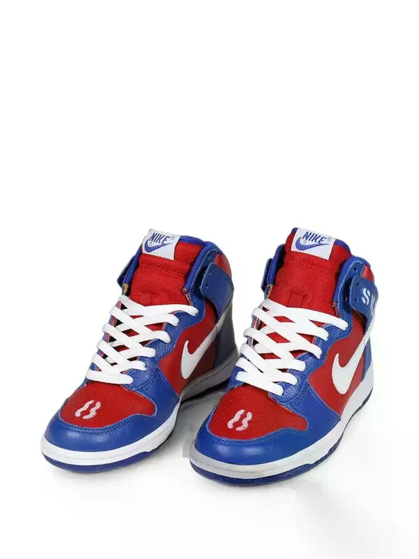 SWJP Dunk High Stencil-print Sneakers