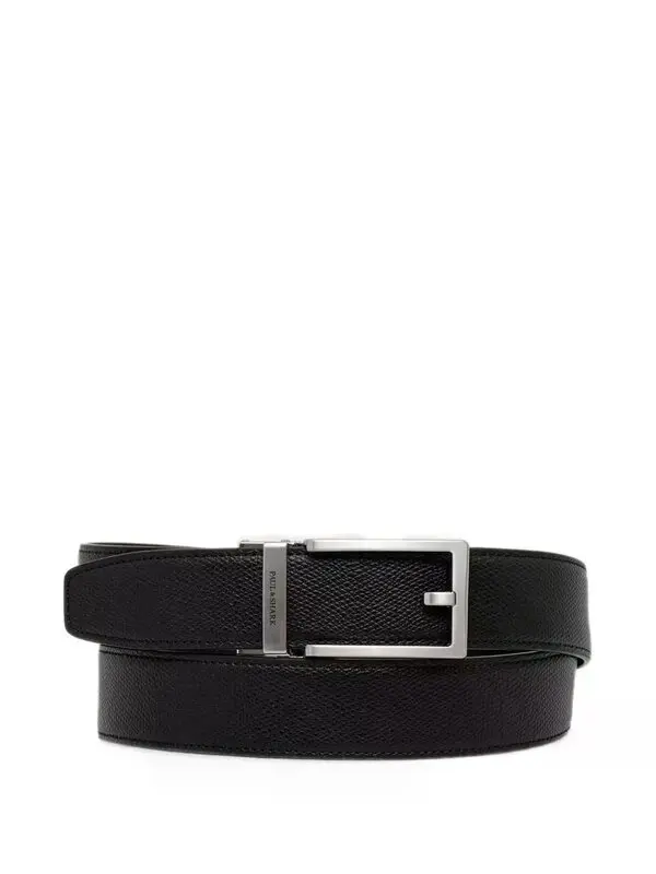 Paul & Shark Grained-leather Buckle Belt
