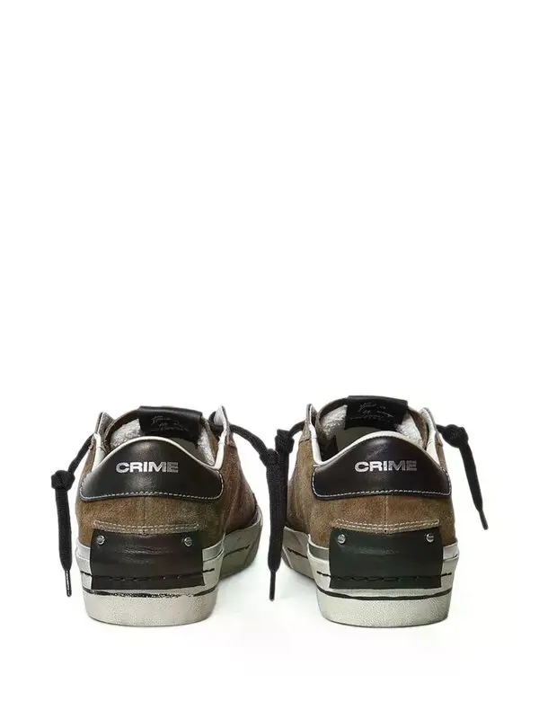 CRIME LONDON Midnight Distressed-effect Suede Sneakers