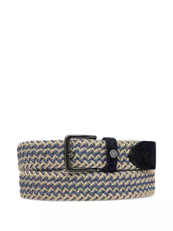 Paul & Shark Braided Suede-trim Belt