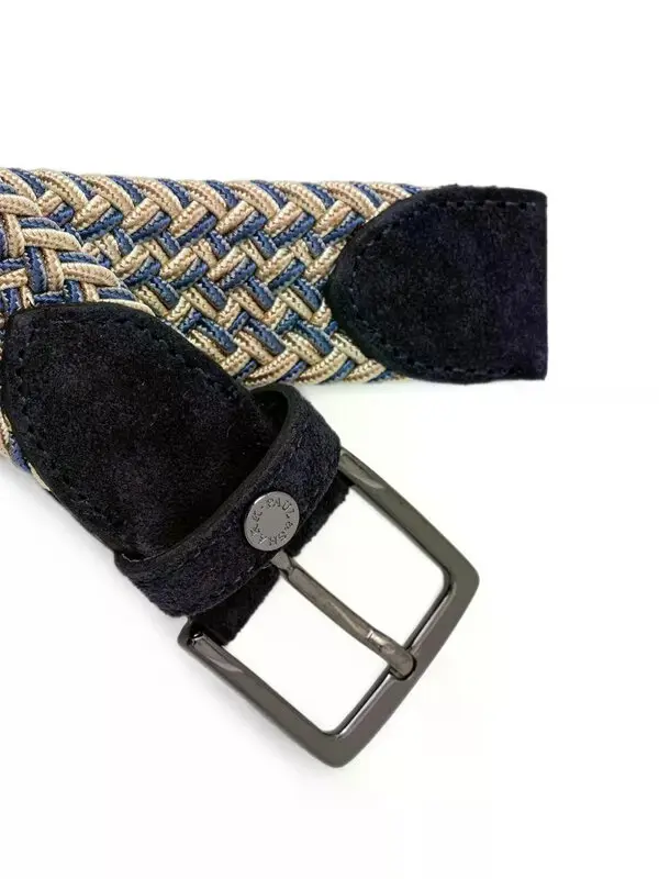 Paul & Shark Braided Suede-trim Belt
