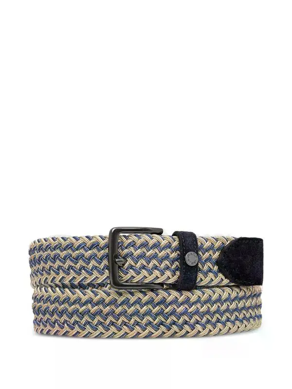 Paul & Shark Braided Suede-trim Belt - Neutrals