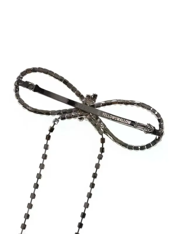 YELLOWSWALLOW Bow Stone-embellished Hair Clip